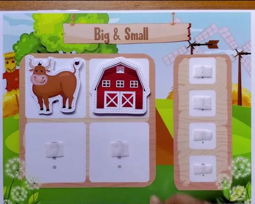Sorting Activities, Big and Small Activity Mat, Farm Animals Printable ...