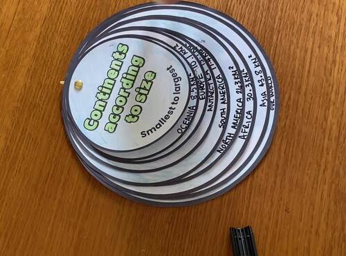 Continents and oceans Activities Maps species size wordsearch and reading