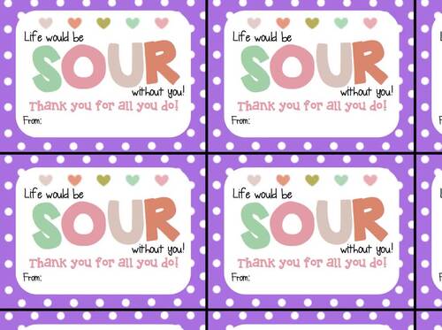 Sour Patch Kids/ Sour Punch/ Trolli Sour Teacher (Staff) Appreciation ...