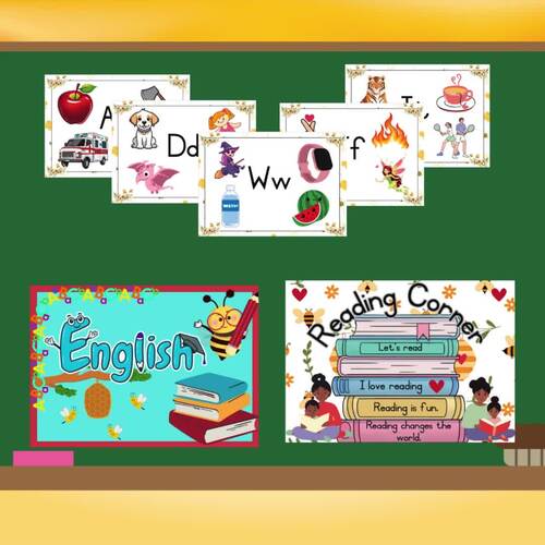 Bee theme English posters by Gizelle Geyer | TPT