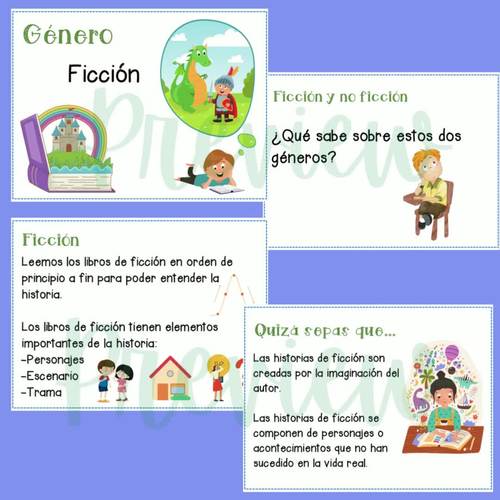 Ficción vs. No Ficción Bundle Google Slides by Bilingual Teaching Made Easy