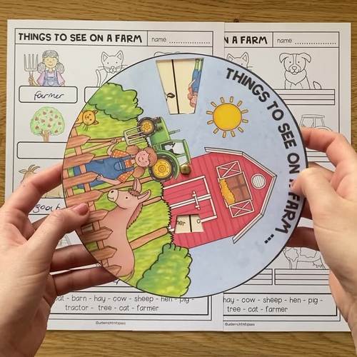ON THE FARM - Vocabulary Wheel by My Teaching Factory | TPT