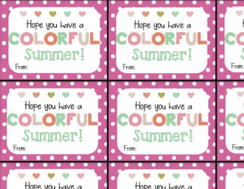 Candy Bars Variety Pack End-of-Year Gift Tag BUNDLE- M&M's, Skittles...