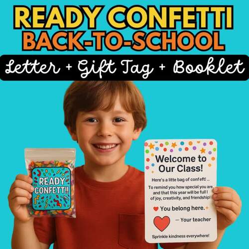 Ready Confetti Gift Tag KIT | Night Before School | Open House: Back to ...