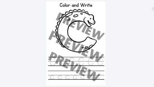 Dinosaur Alphabet Coloring Worksheets Letter Formation Recognition Phonics