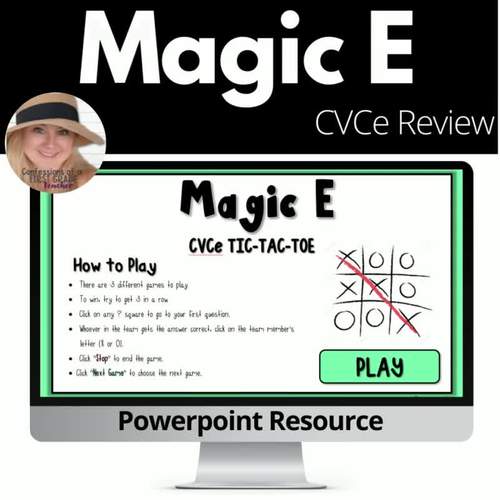 Magic E - CVCe Tic Tac Toe by Confessions of a First Grade Teacher