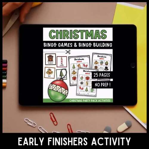 Christmas Bingo Games and Bingo Cut & Paste Creation | Kindergarten ...