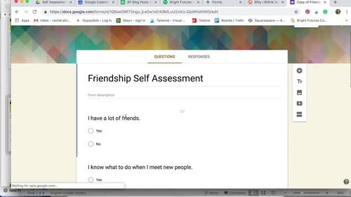 Gifted Students Self-Assessment Editable School Counseling Data ...