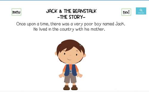 Jack & the Beanstalk Boom Cards™ Story & Language Activities | Fable ...