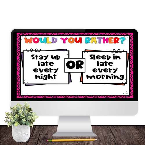 Digital End of the Year Would You Rather by Sweetnsauerfirsties | TpT