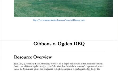Gibbons v. Ogden DBQ by PBL History & Civics | TPT
