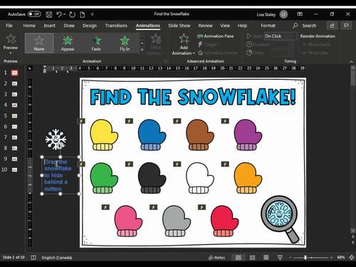Digital Hide & Seek | Find the Snowflake | Letters Numbers Shapes Colors