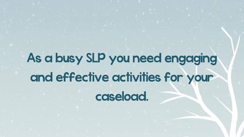 Winter No Prep Language & Vocabulary Activities Worksheets for Speech ...