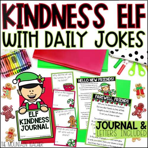 Classroom Elf Journal, Daily Kindness Challenge Activities & Joke of ...