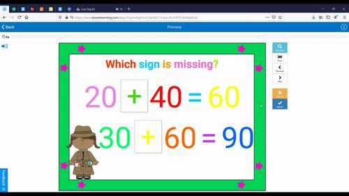 Addition or Subtraction Boom Cards Digital Math Centers 1st Grade Math