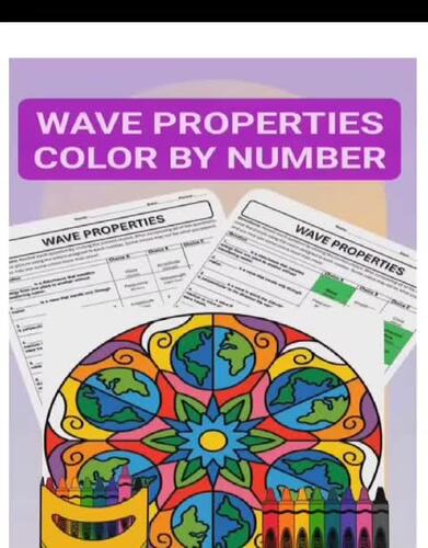INTRODUCTION TO WAVES COLOR BY NUMBER by World's BEST Science Teacher