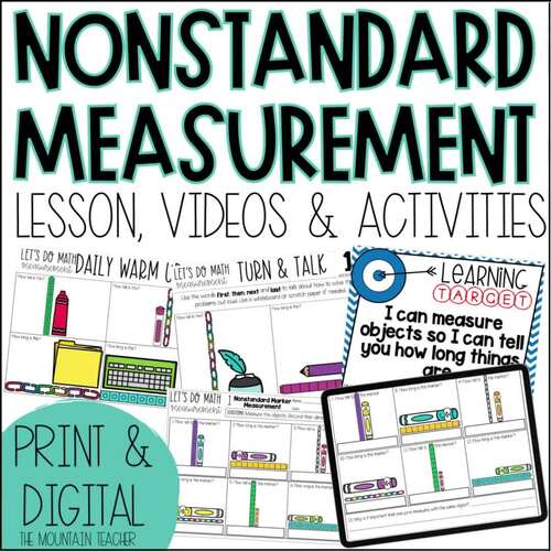 Non Standard Measurement Activities including Lessons, Warm Up ...