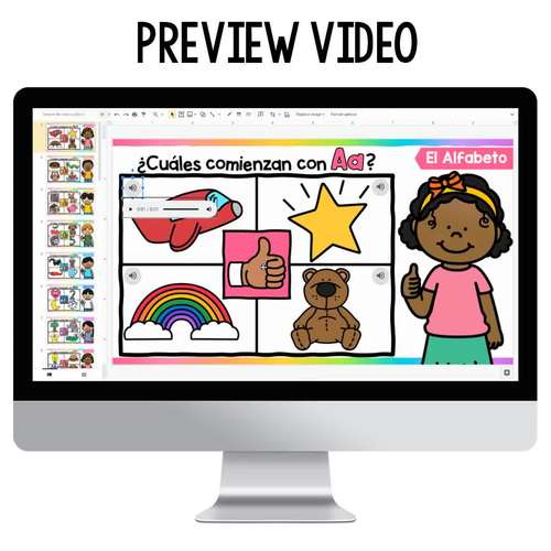 Sonidos del Alfabeto - Google Slides™ | PowerPoint by The Bilingual Rainbow