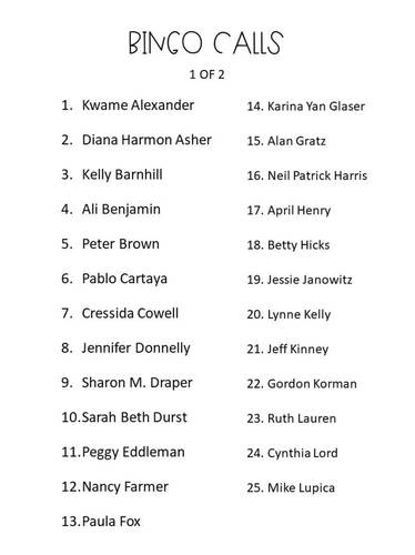 Call Number Fiction Bingo - Elementary Library Game Activity | TPT