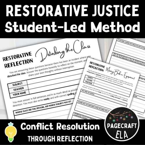 Restorative Behavior Reflection with Editable Conflict Resolution ...