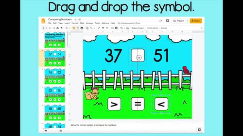Comparing Numbers Comparar Números Bilingual by Blonde Bilingual