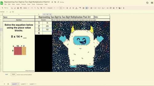 Google Sheets Pixel Art-Representing 2-Digit by 2-Digit Multiplication ...
