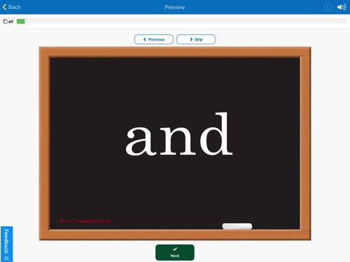 Sight Words Set-1 (Boom Deck with Audio) by Breezy Learning for kids