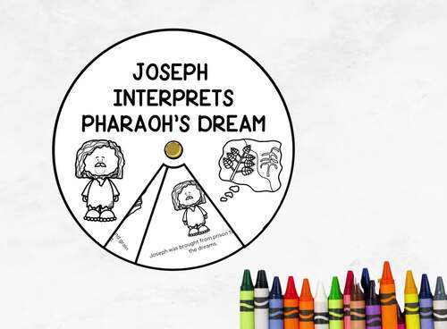 Joseph Interprets Pharaoh's Dream Bible Lesson Spinning Wheel Sunday School