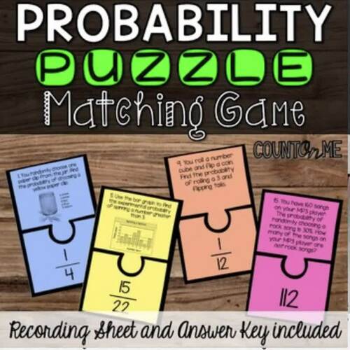 Probability Matching Game by Thriving Teacher Inc | TPT
