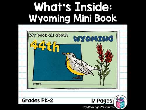 Wyoming Mini Book for Early Readers - A State Study by Starlight Treasures