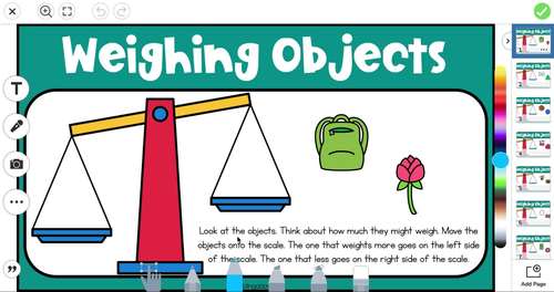 Weighing Objects Digital Activity for Google Slides™ and Seesaw™