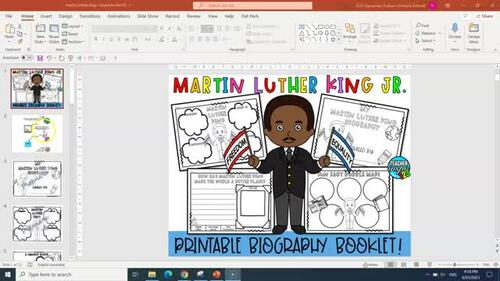 Black History Month - Biography Templates - Martin Luther King Jr