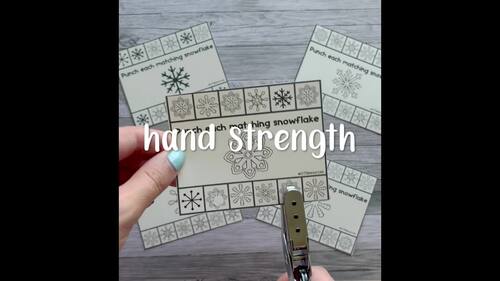 Hole Punch Cards: Fine Motor Activity [winter / snowflakes theme]