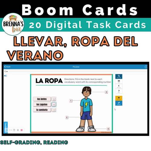 Spanish Clothing- La Ropa y los Colores - Summer Clothing BOOM Cards