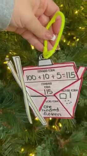 Christmas Ornament Math Place Value Craft by The Teaching Diva Corner
