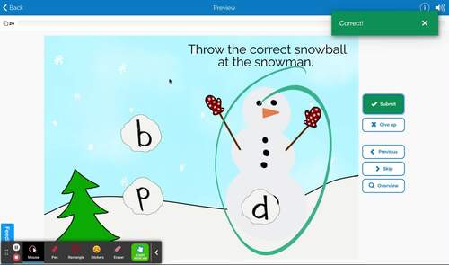 Snowy Winter Upper/Lowercase Letter Match with Boom Cards by ...