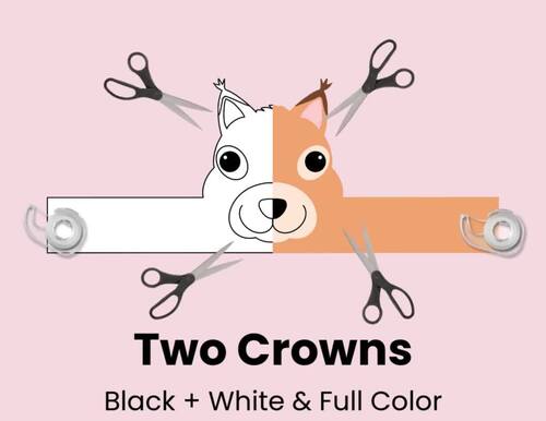 Squirrel Crown / Party Hat / Mask / Costume / Animal / Headband ** Two ...