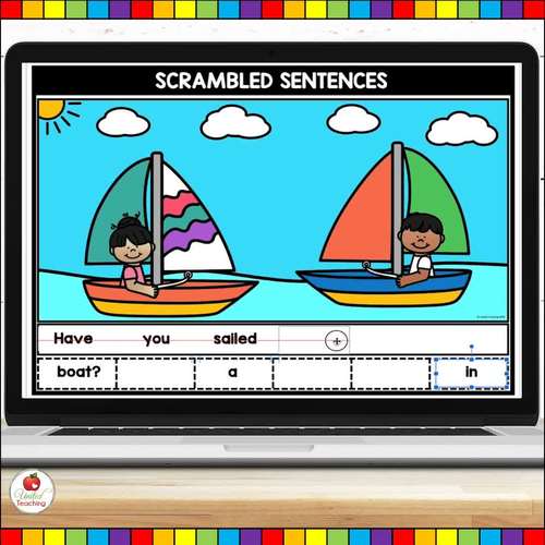 Sentence Building Summer (Google Slides™ and Worksheets) by United Teaching