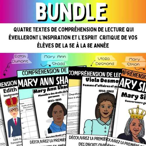 French Reading Comprehension Bundle- Textes de compréhension de lecture ...