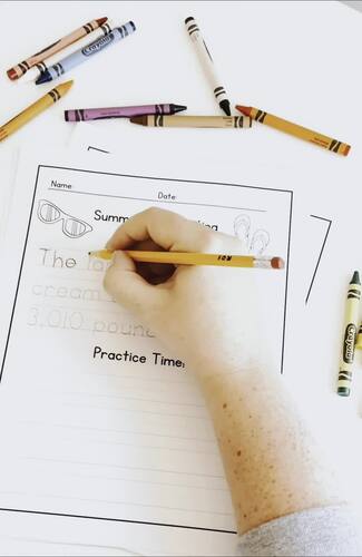 Summer Activities Writing Handwriting Practice Packet Letter Formation ...