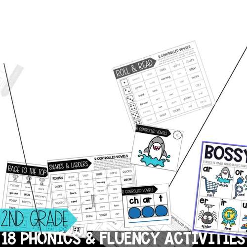 R Controlled Vowels Worksheets, Activities & Games 2nd Grade Phonics or ...