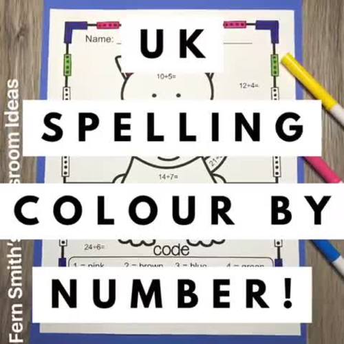 Colour By Number Division UK Version by Fern Smith's Classroom Ideas