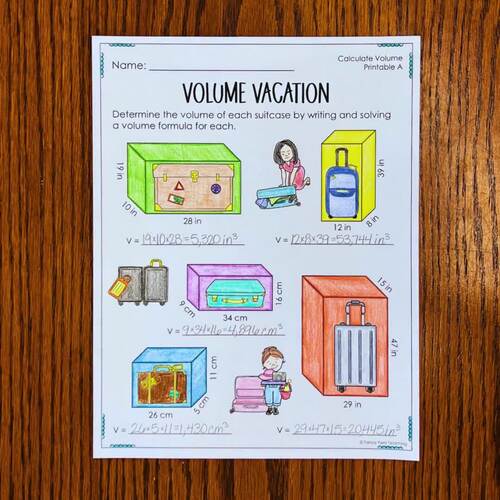 5th Grade Math Printables Differentiated Math Centers Spiral Review ...