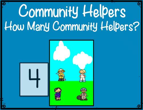Community Helpers Counting Games: How Many Helpers? Numerals & Number Words