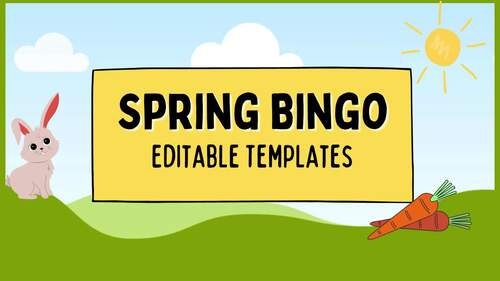 Spring/Easter *Editable* Auto-fill Bingo Templates by Cynosure | TPT