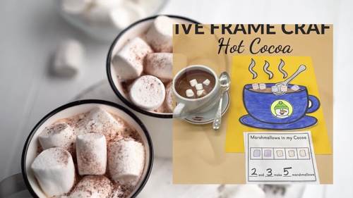 Hot Cocoa Math Craft with Sums to Five Winter Activity for Preschool