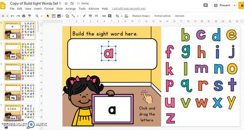 Sight Words for Google Classroom Distance Learning Bundle by Gneiss Corner