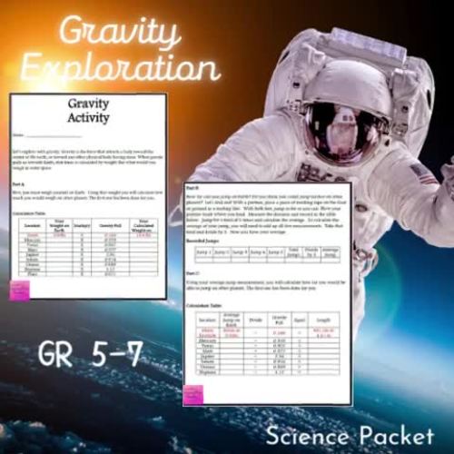 Gravity - Science Activity, Experiment, and Assessment by Innovative ...