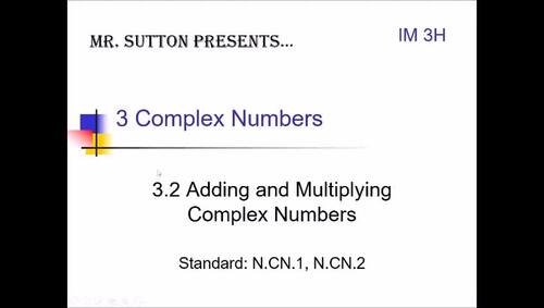 Complex Numbers Unit (Algebra 2 Honors) by Mr Sutton Presents | TPT