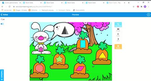 BOOM CARDS Spring: SHAPES Identification Digital Resources by Ms Herraiz